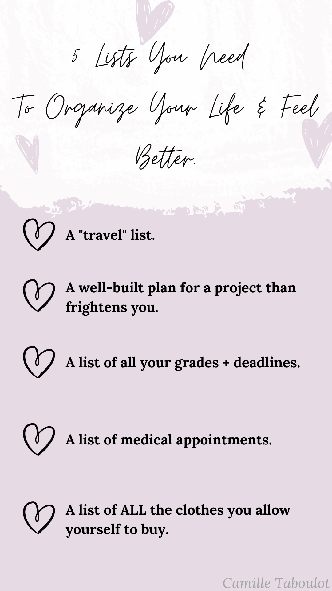 5 Original Lists You Can Write to Organize Your Life & Feel Inspired ...